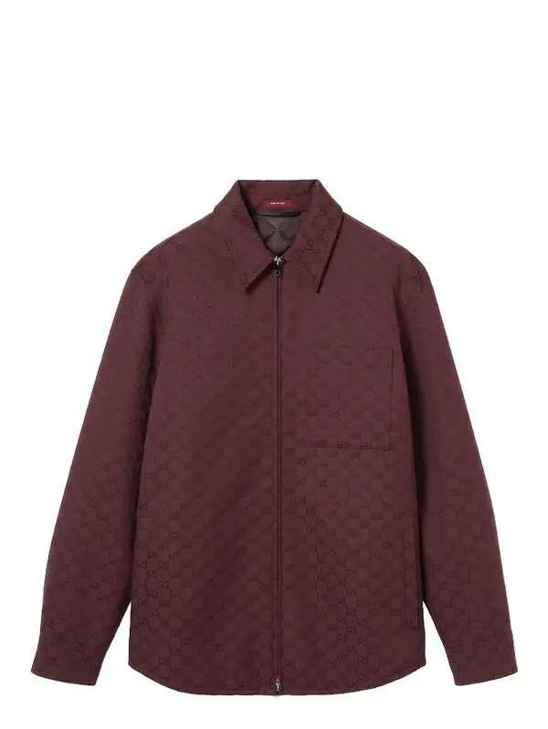 Gucci Gg Canvas Zip Jacket - Purple