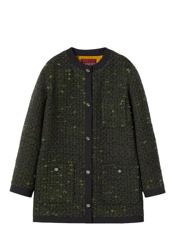Gucci Wool Bouclé Jacket - Green