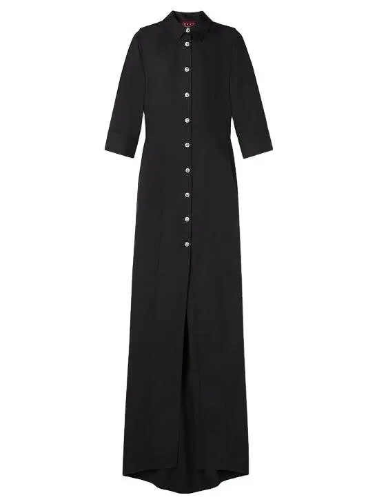 Gucci Dry Silk Wool Dress - Black