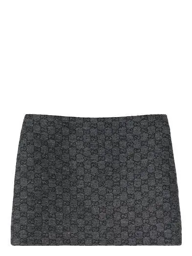 Gucci Gg Boutonné Wool Tweed Mini Skirt - Green