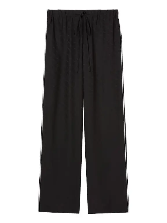 Gucci Horsebit Silk Jacquard Pant - Black
