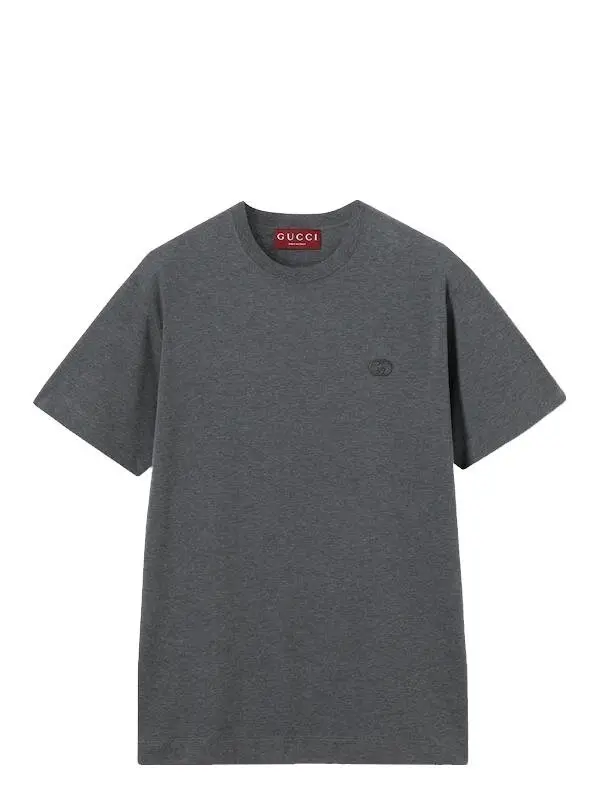 Gucci Cotton Jersey T-shirt With Embroidery - Grey