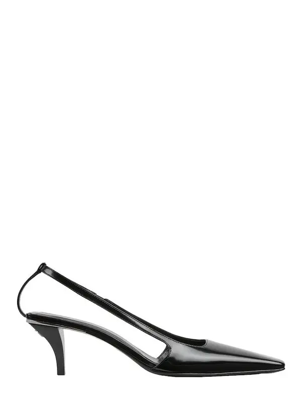 Gucci Slingback With Crystal Logo - Black