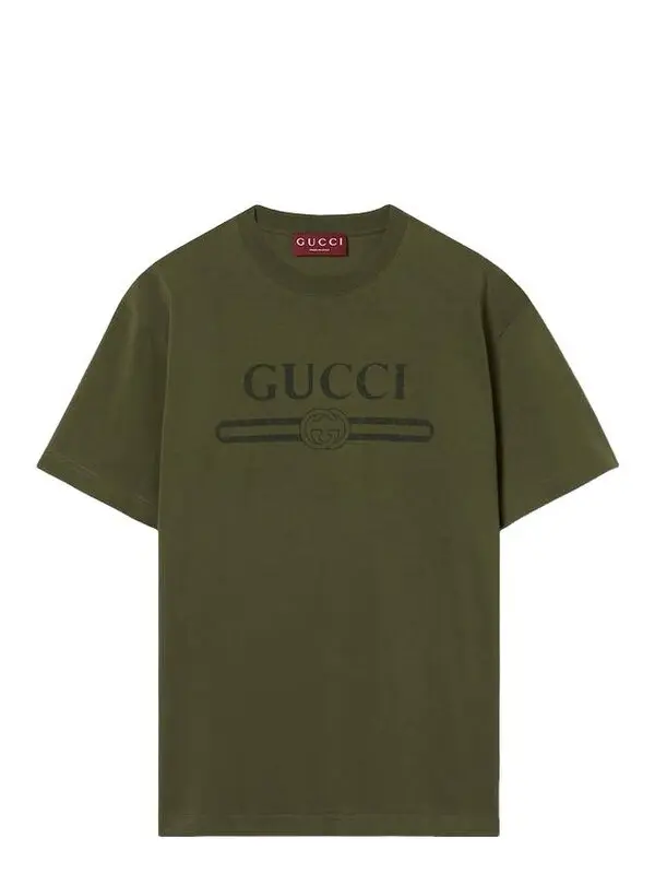 Gucci Cotton Jersey T-shirt With Print - Green