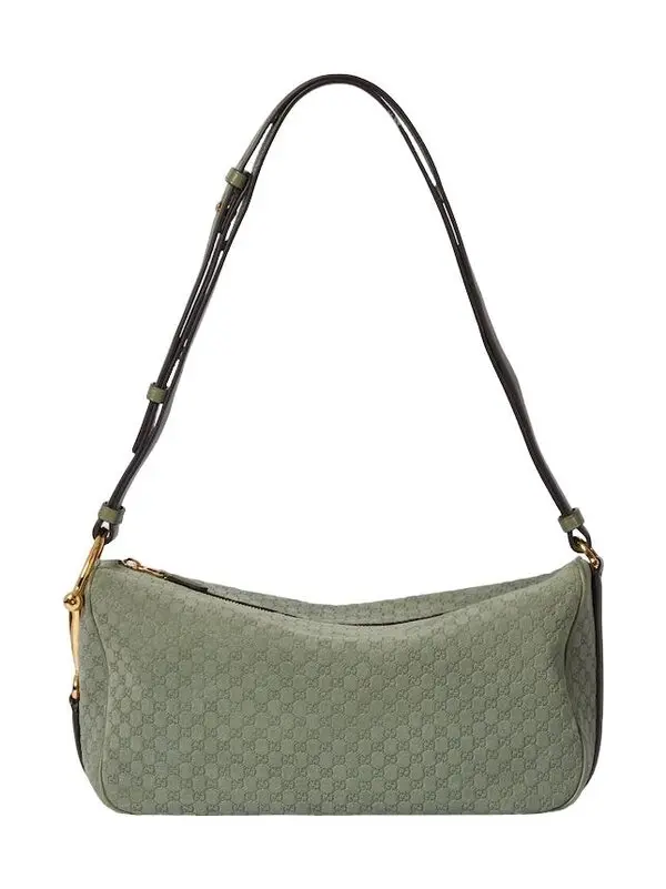 Gucci Half Horsebit Medium Shoulder Bag - Green