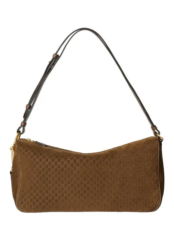 Gucci Half Horsebit Large Shoulder Bag - Brown
