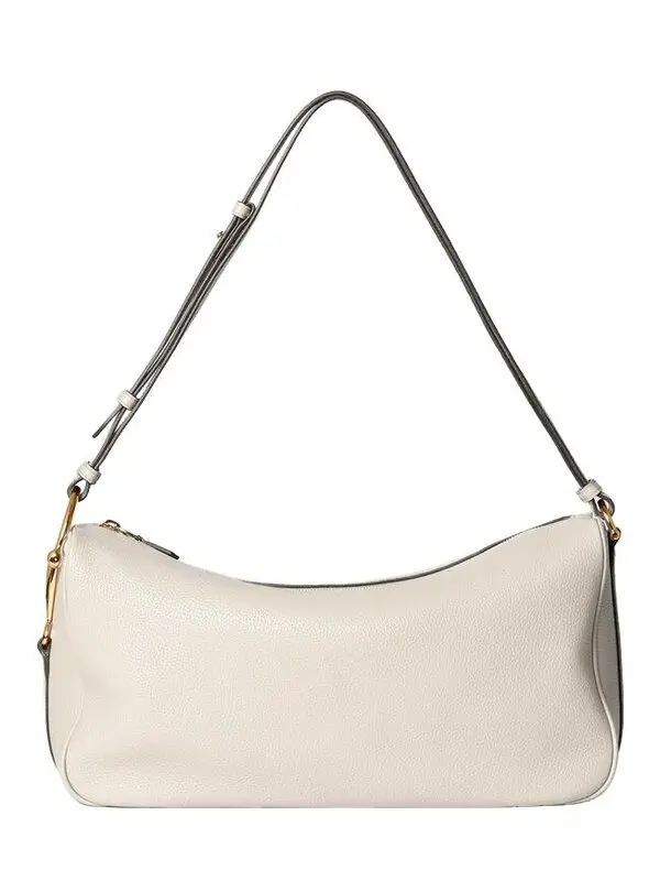 Gucci Half Horsebit Large Shoulder Bag - White