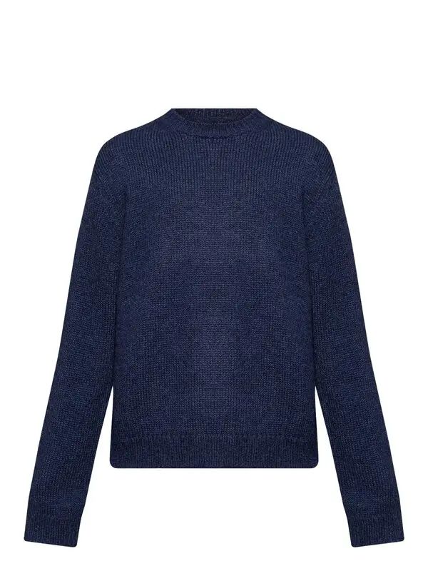 JIL SANDER Crew Neck Sweater - Navy Blue