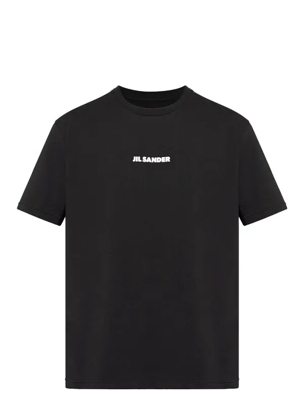 JIL SANDER Cotton Logo T-shirt - Black