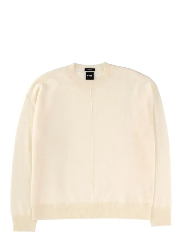 BOSS Fascona Relaxed Fit Sweater - White