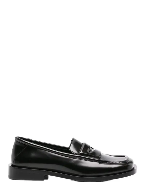 Attico Amanda Leather Loafers - Black