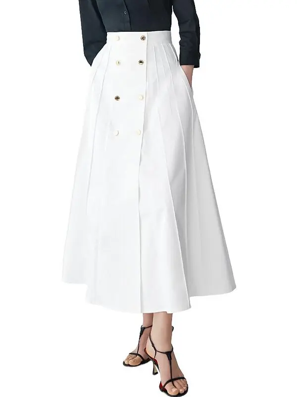 Carolina Herrera A-line Midi Skirt - White
