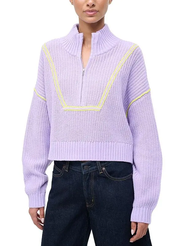 Staud Hampton Cropped Sweater - Wisteria