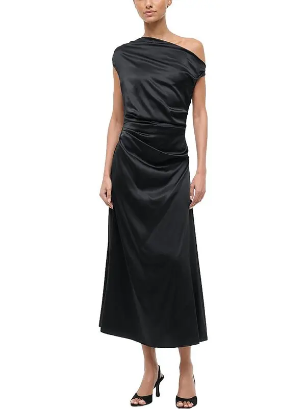 Staud Phare Silk Dress - Black