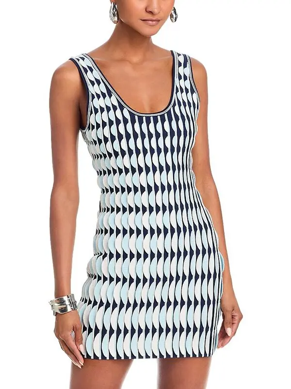 Simkhai Lorien Geo Print Mini Dress - Sky Multi