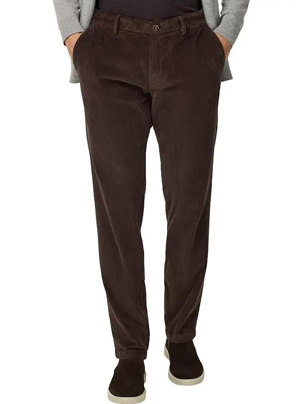 Boggi Milano Slim Fit Stretch Garment Dyed Pants - Brown