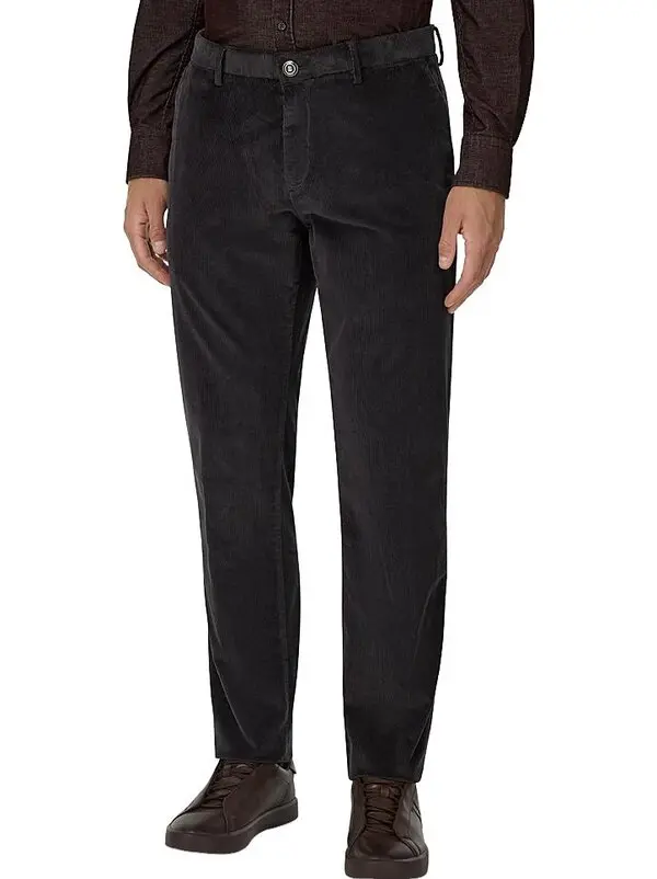 Boggi Milano Slim Fit Stretch Garment Dyed Pants - Charcoal