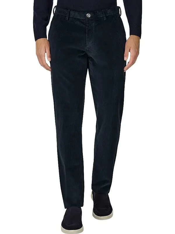 Boggi Milano Slim Fit Stretch Garment Dyed Pants - Navy Blue