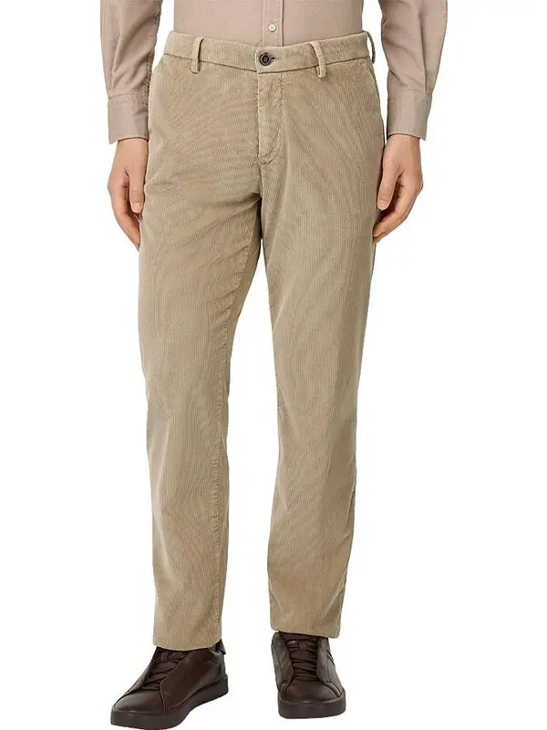 Boggi Milano Slim Fit Stretch Garment Dyed Pants - Sand