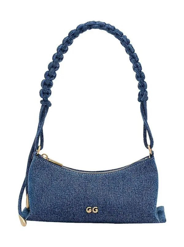Cult Gaia Osa Denim Shoulder Bag - S Blue