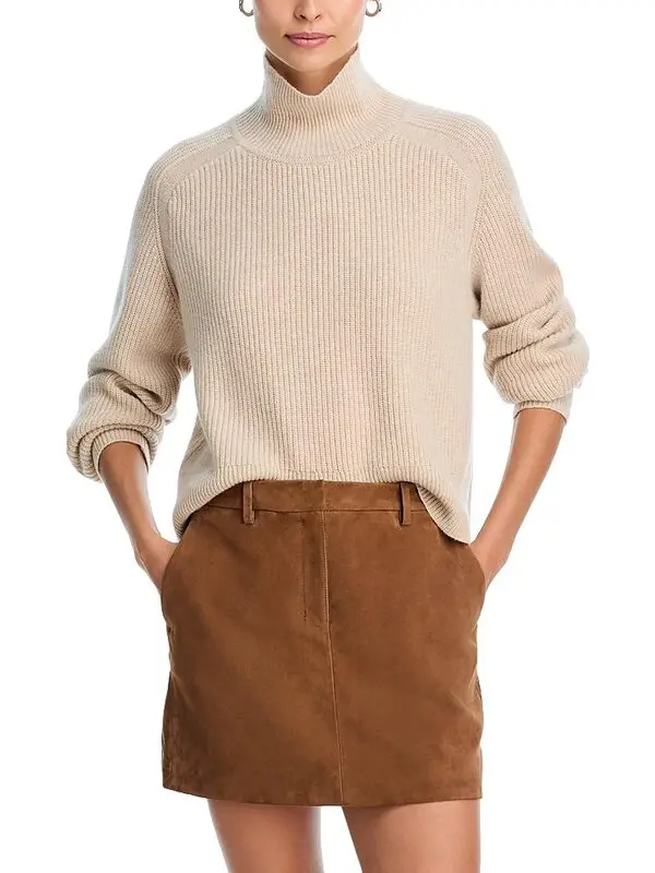 Guest In Residence Cashmere Mock Neck Sweater - Sandstone