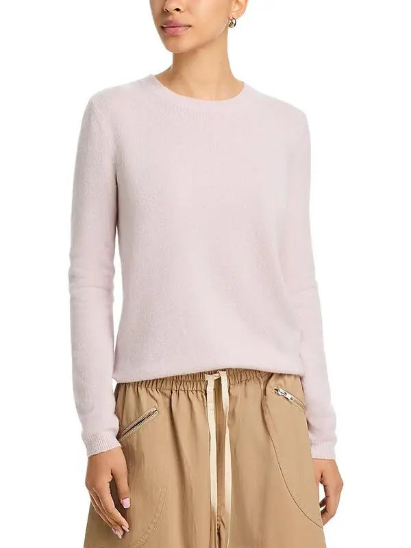 Co Cashmere Silk Crewneck Tee - Orchid Ice
