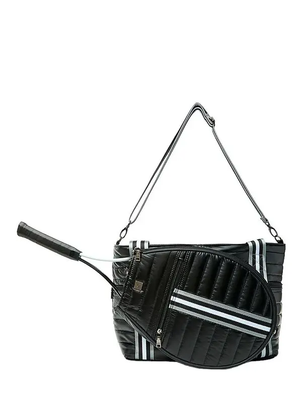THINK ROYLN Love Royln Large Quilted Tennis Bag - Pearl Black