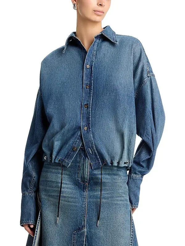 Brandon Maxwell Leland Denim Shirt - Dakota Wash