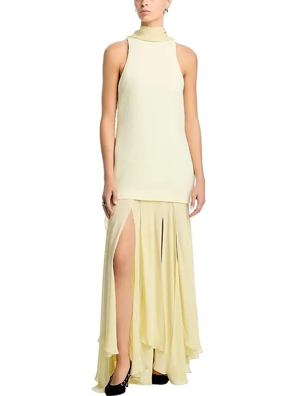 Brandon Maxwell Leonie Dress - Lemon Ice