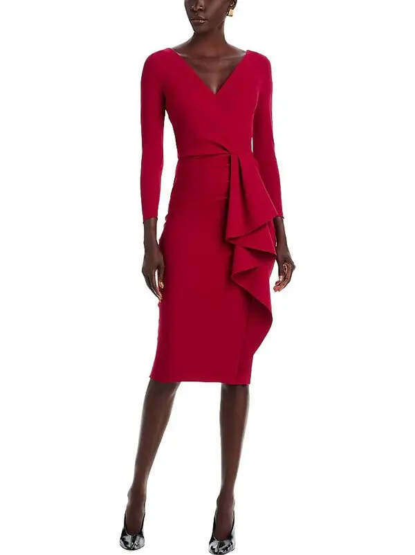 Chiara Boni La Petite Robe Sayon Midi Dress - Garnet