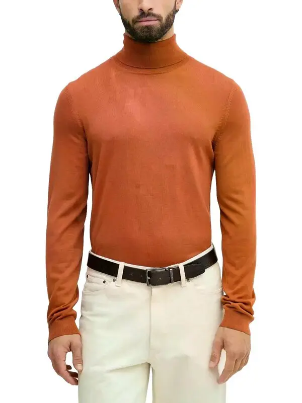BOSS Long-sleeve Roll-neck Sweater - Orange
