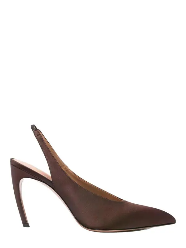 Attico 95mm Viper Slingback Pumps - Brown