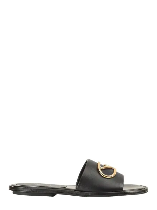 SERGIO ROSSI Logo-detail Sandals - Black