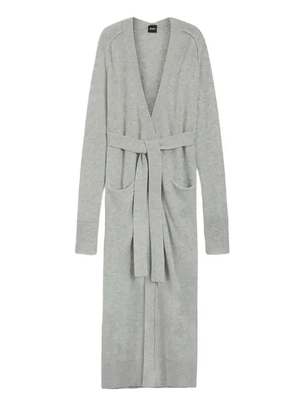 BOSS Belted Cardigan-coat - Grey