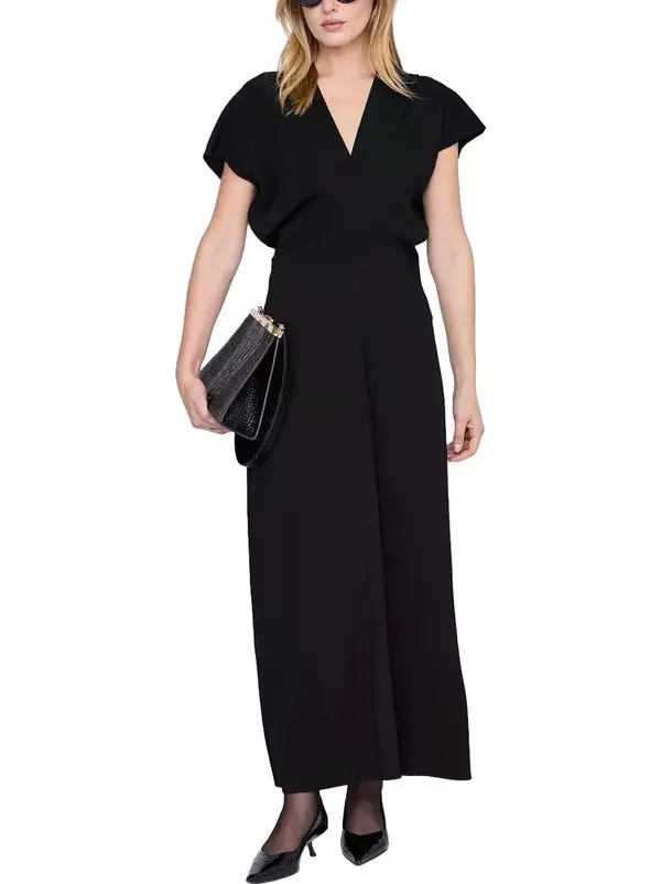 ANINE BING Zadig V-neck Maxi Dress - Black