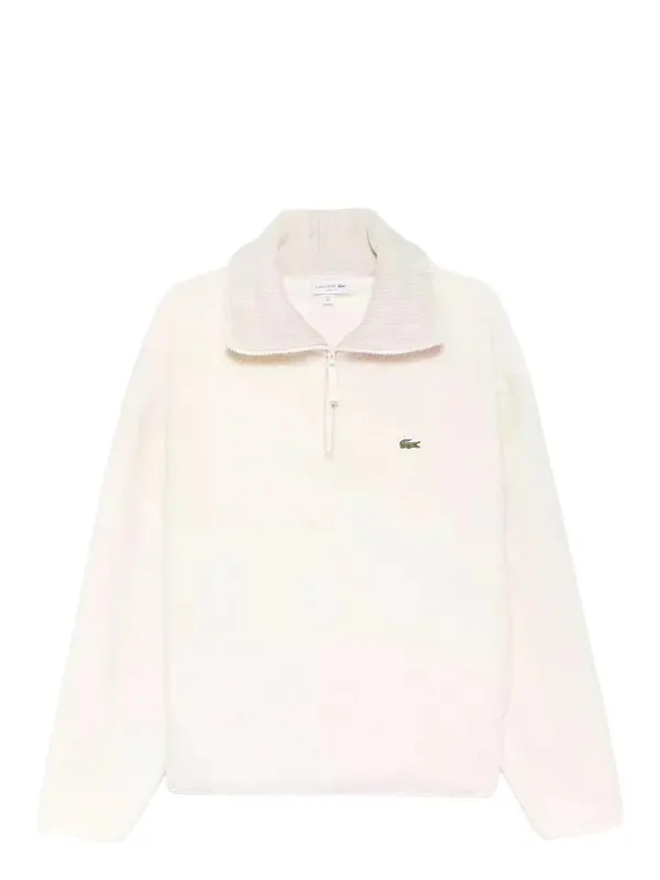 Lacoste Zip Collar Sweater - Neutrals