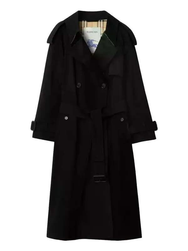 Burberry Fitzrovia Double-breasted Belted Trench Coat - Black