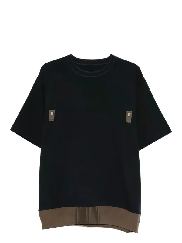 Sacai Patch-appliqué T-shirt - Blue