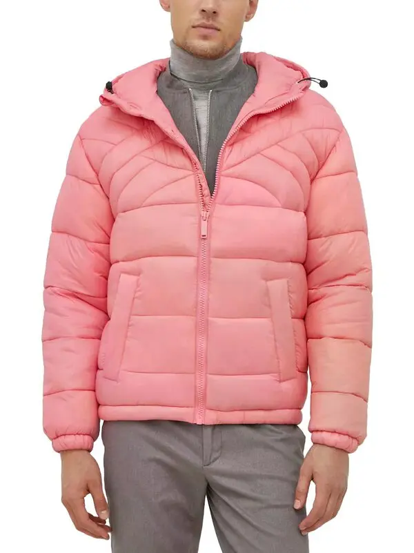 BENETTON Hooded Puffer Jacket - Pink