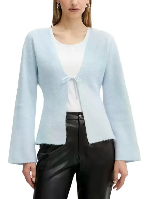 BOSS Flared-sleeves Cardigan With Tie Detail - Blue