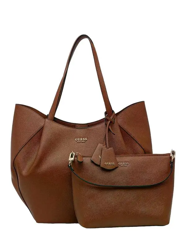 Guess Amorette Top Handle Tote Bag - Brown
