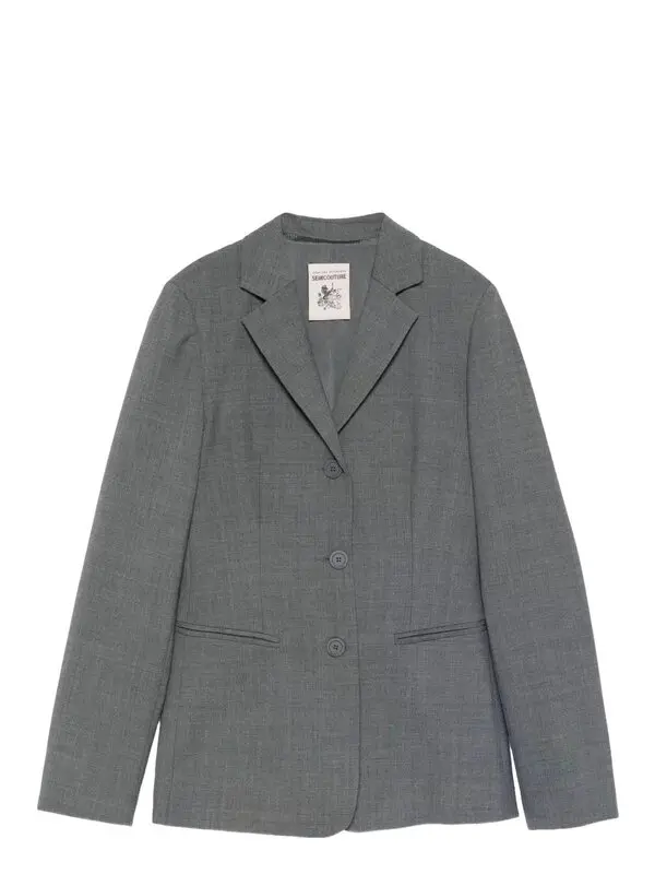 SEMICOUTURE Herminia Button-fastening Blazer - Grey