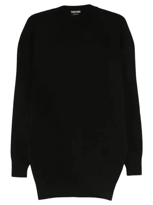 TOM FORD Round-neck Cashmere Mini Dress - Black