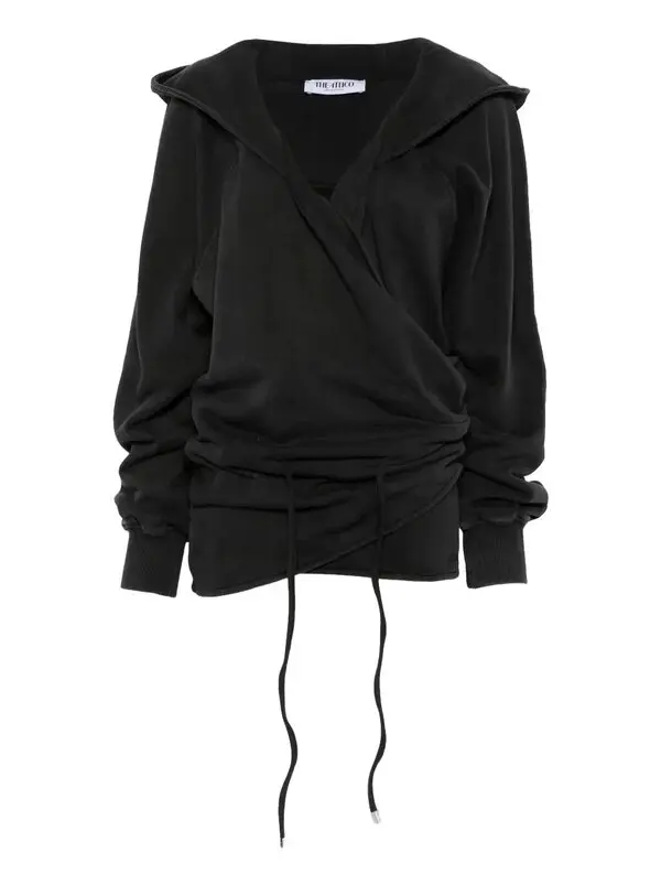 Attico Hooded-neck Mini Dress - Black
