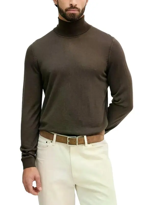 BOSS Long-sleeve Roll-neck Sweater - Green