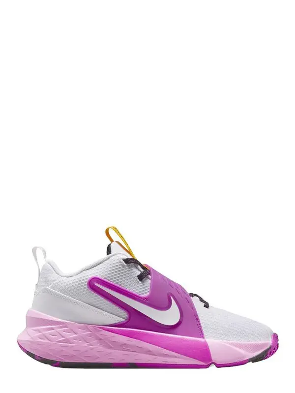 Nike Team Hustle D 12 Sneakers - White/university Gold/vivid Purple