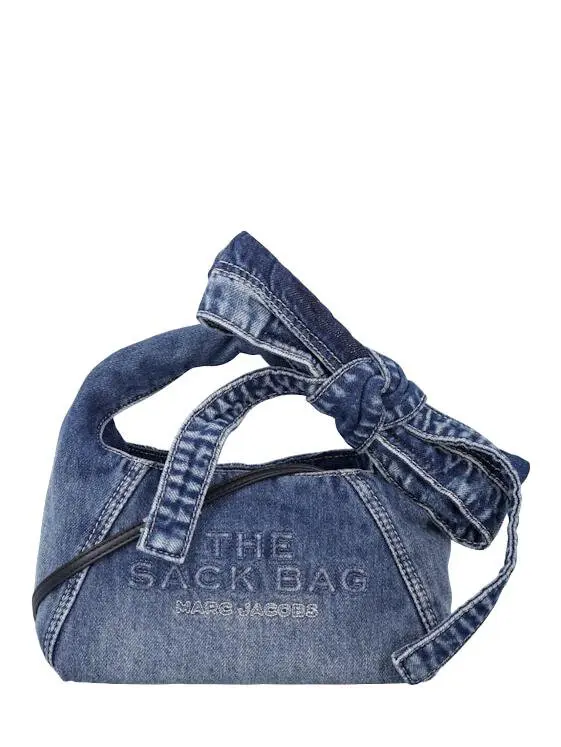 Marc Jacobs The Mini Sack Denim Bow - Medium Wash Indigo