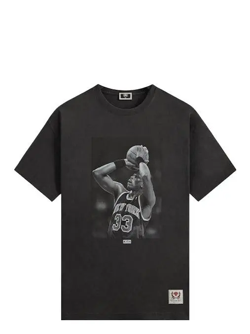 Kith X New York Knicks Patrick Ewing Vintage Tee Shirt - Black