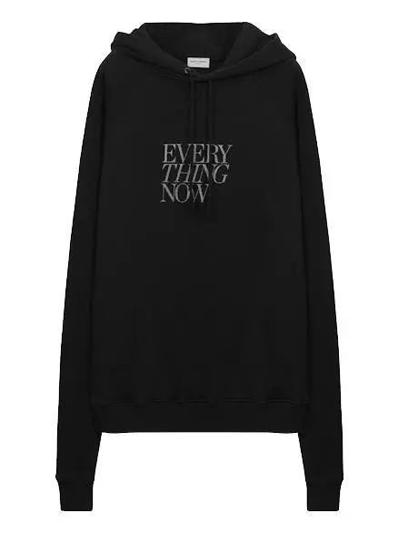 Saint Laurent Slogan Sweatshirt - Black
