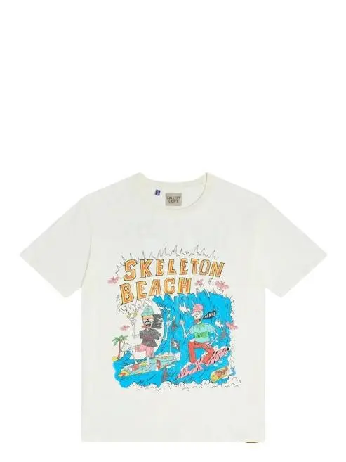 GALLERY DEPT. Skeleton Beach Surf Tee Shirt - Archival White
